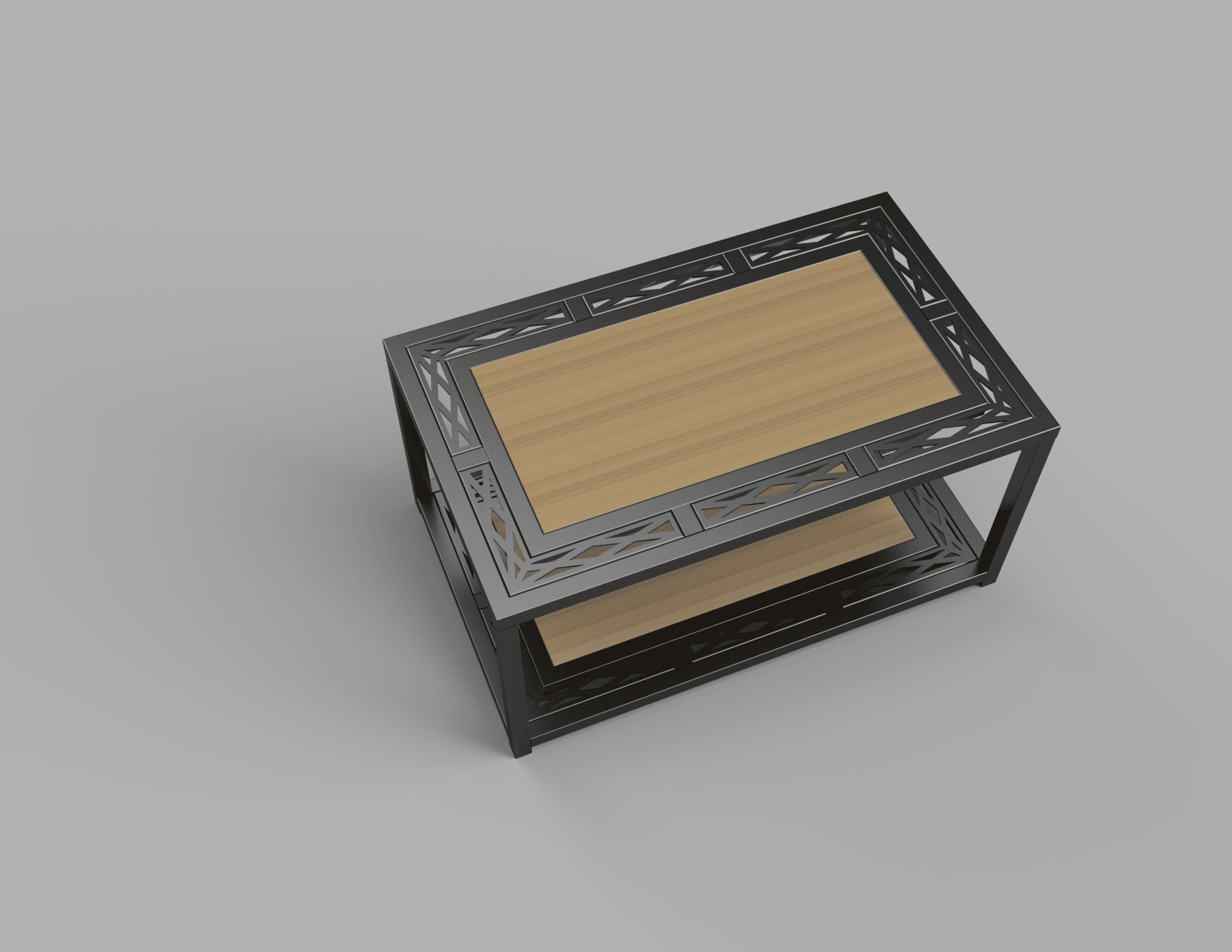 Grid Style Coffee Table for Sale: Embracing Rustic Charm with Laser-Cut ...